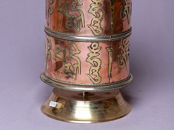10" Two Lines Tibetan Letter Mantra Table Prayer Wheel | Made In Nepal ...