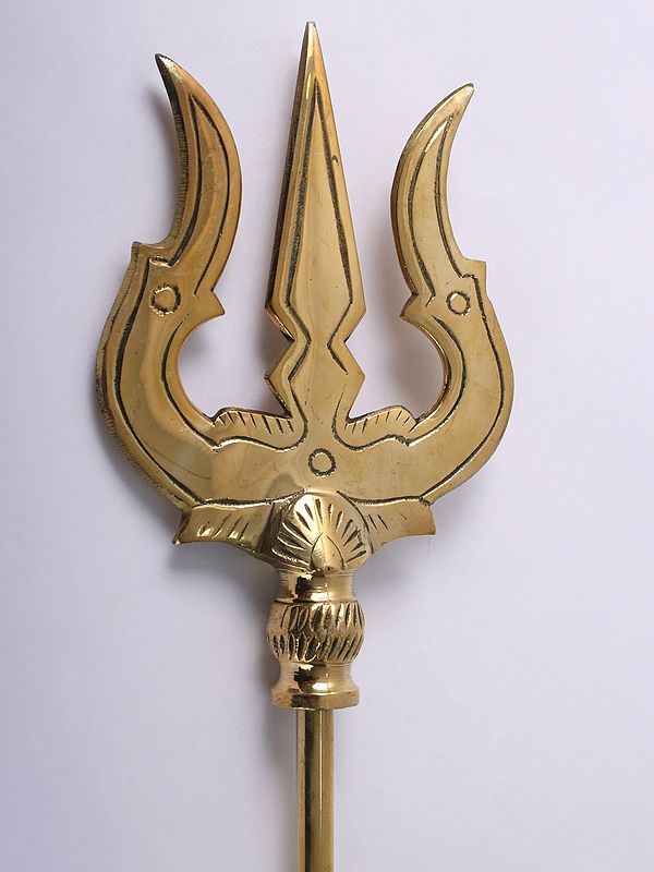 Lord Shiva's Trishul in Brass (Multiple Sizes) | Exotic India Art