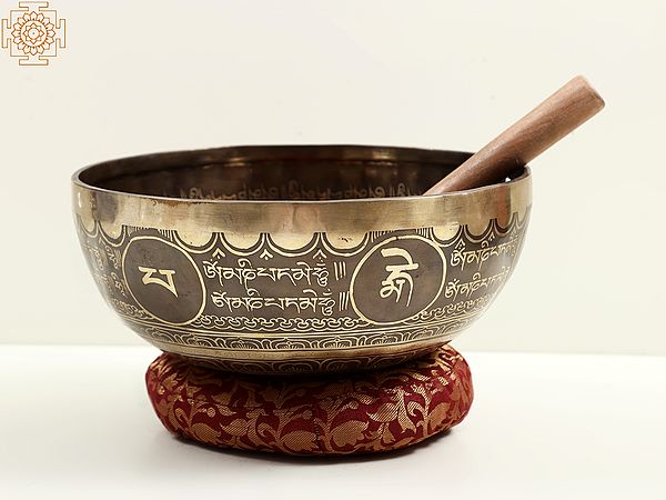 10" Singing Bowl with the Image of Lord Shiva | Exotic India Art