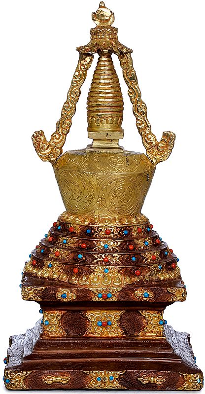 Tibetan Buddhist Stupa - Chorten (Made in Nepal) | Exotic India Art