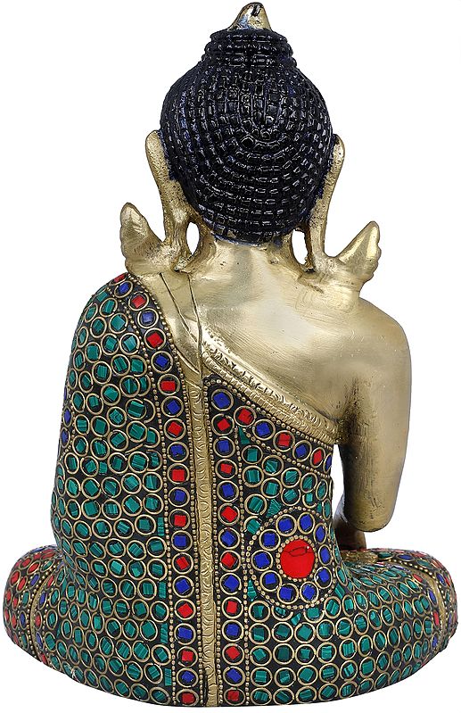 7" Buddha with Pinda Patra- Tibetan Buddhist In Brass | Handmade | Made ...