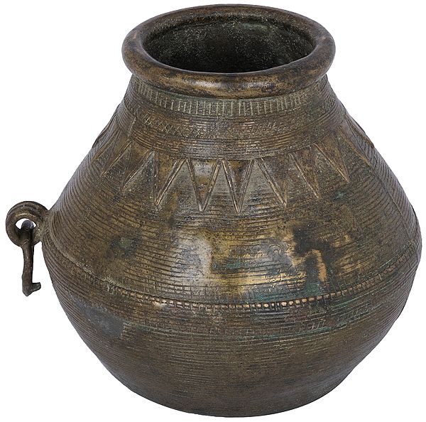 5" Old Style Tribal Lota In Brass | Handmade | Made In India | Exotic ...