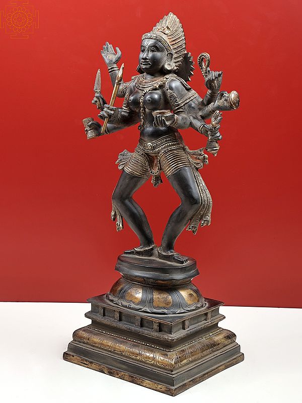 Bhairavi- Goddess Kali as the consort of Kal Bhairava| Brass Statue ...