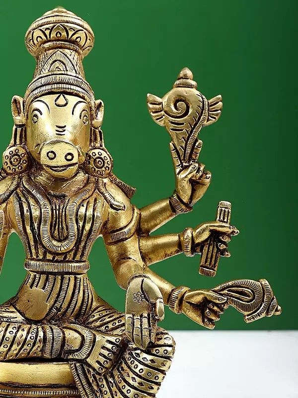 9" Eight Armed Goddess Varahi | Handmade | Exotic India Art