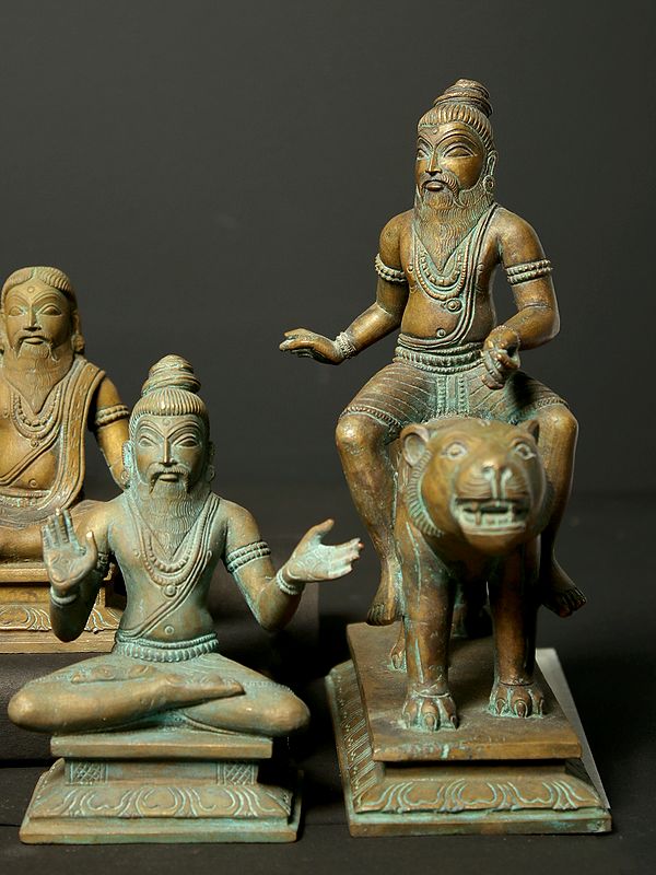 Set of 18 Siddhars | Bronze Sculptures | Exotic India Art
