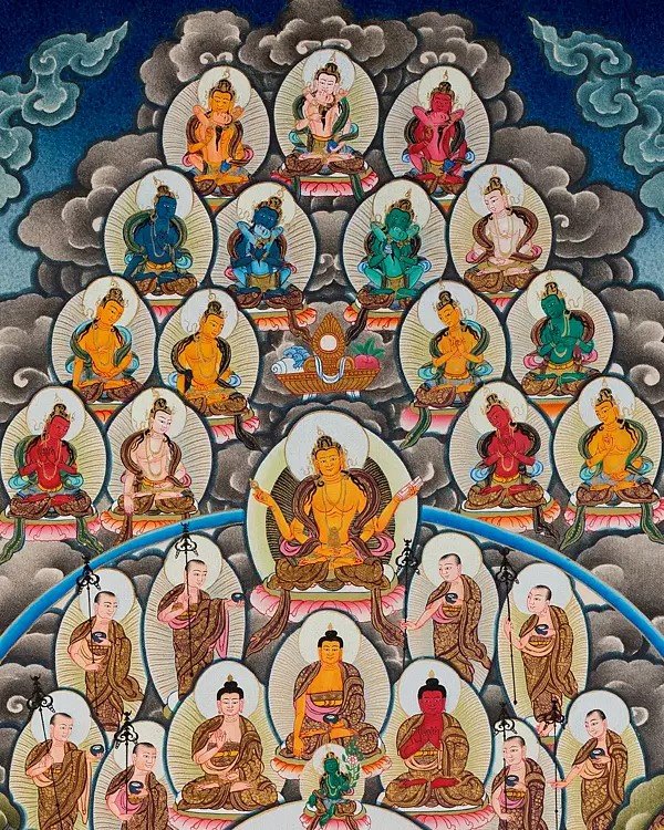 Machig Labdron Lineage or Refuge Tree in Medium Size According for Chod ...