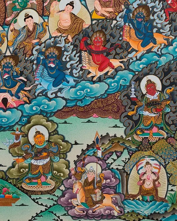 Machig Labdron Lineage or Refuge Tree in Medium Size According for Chod ...