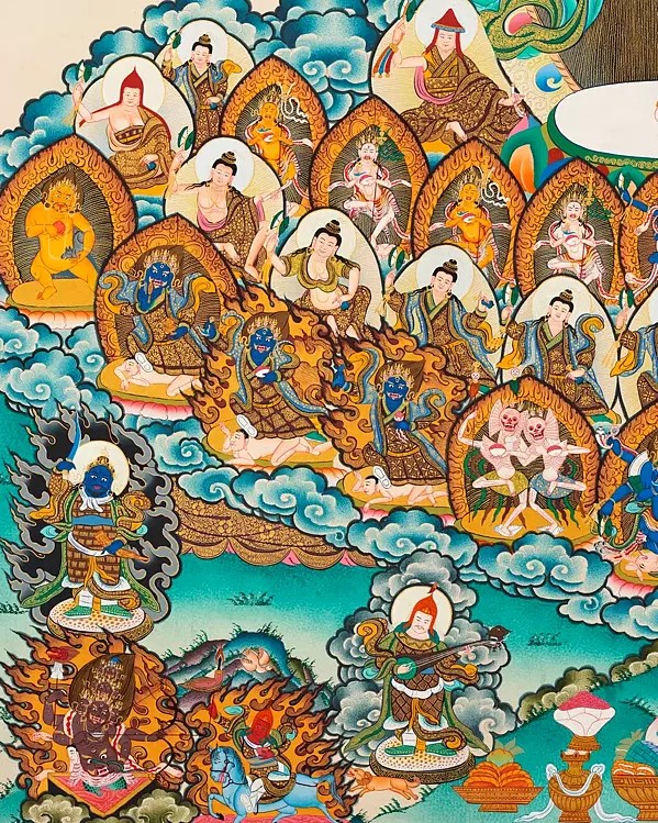 Machig Labdron Lineage Tree for Chod practice (Brocadeless Thangka ...