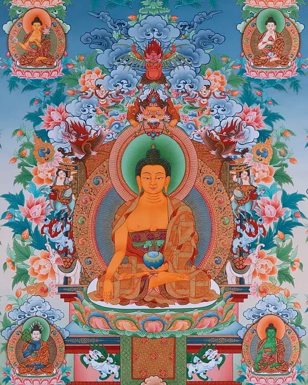 35 Buddhas of Confession (Superfine Brocadeless Thangka) | Exotic India Art