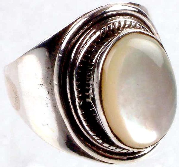 Oval Shell Ring | Exotic India Art